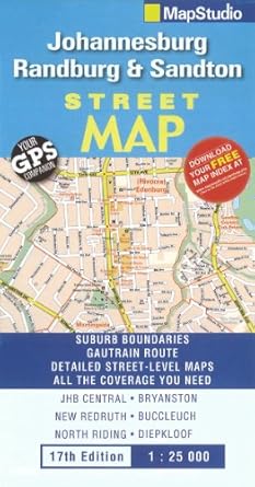 Johannesburg / Randburg / Sandton ~ Map Studio (Tourist Street Map ...