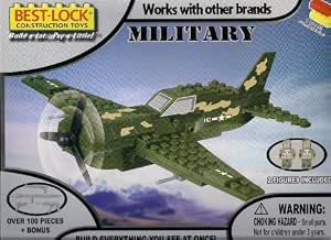 Amazon.co.jp: Best-lock Construction Toys - Military Plane by Best-Lock ...