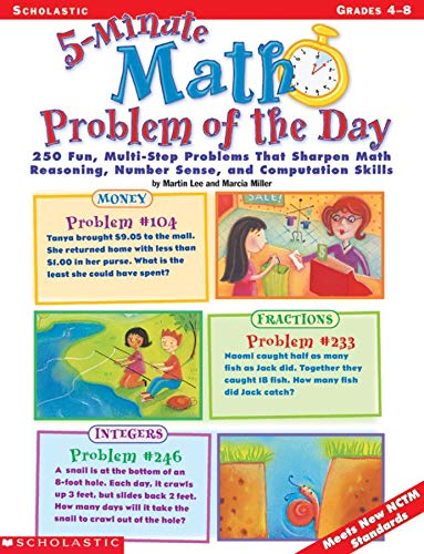 Scholastic 5-Minute Problem of The Day: Marcia Miller: 9780439175395 ...