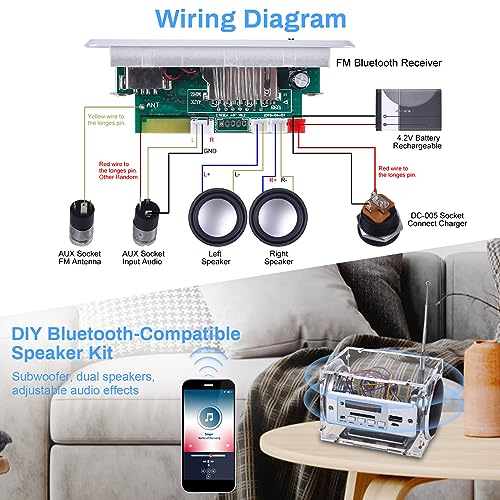 Snapklik.com : ICStation DIY Bluetooth-Compatible Speaker Kit, FM Radio ...