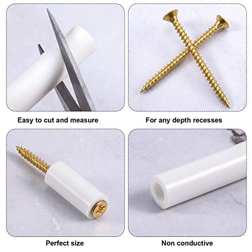 Snapklik.com : 120 Pieces Outlet Screw Spacers White Rubber Round ...
