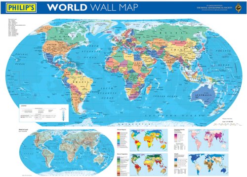 Philip's World Wall Map: School Edition : Buy Online at Best Price in ...