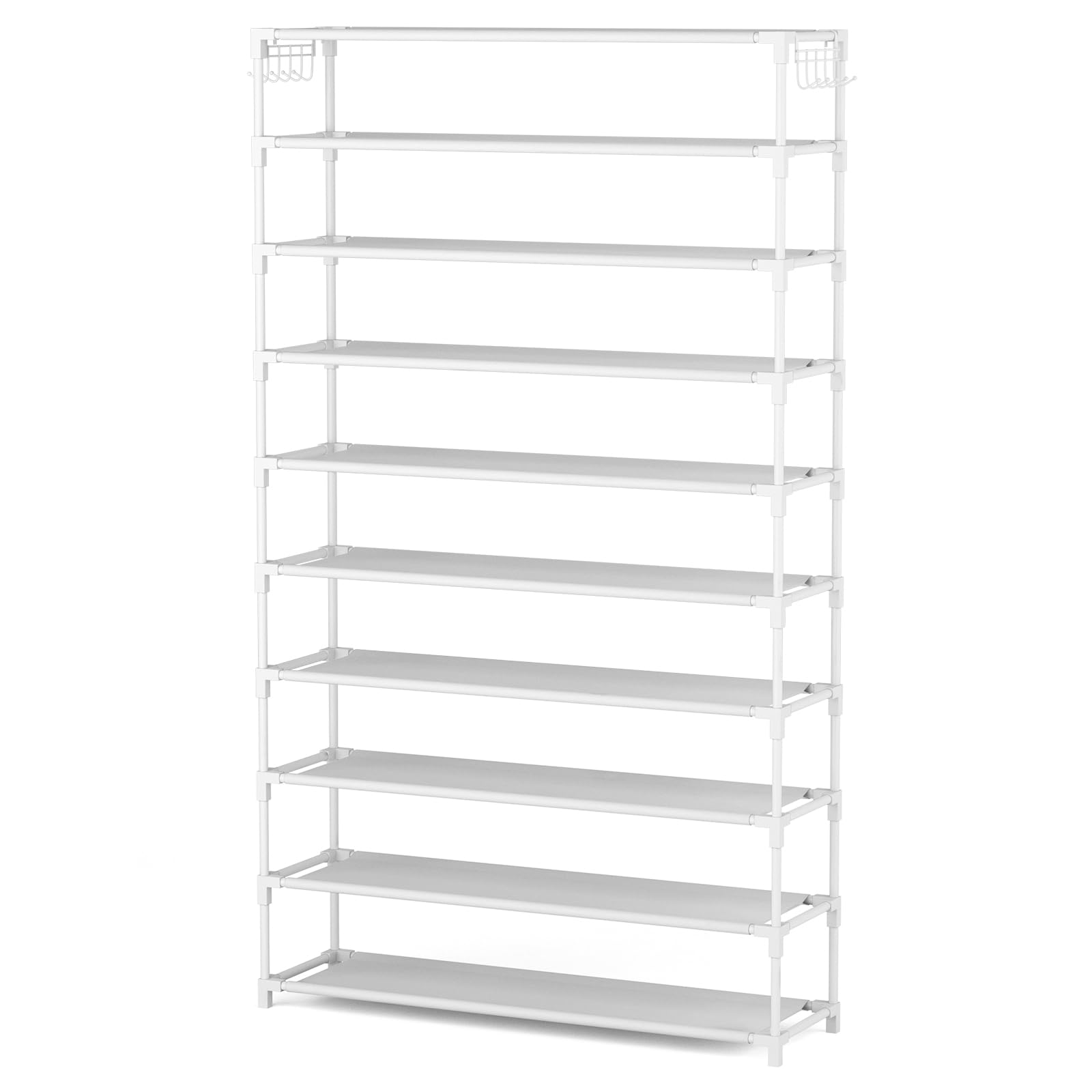 LANTEFUL 10 Tiers Shoe Rack 50 Pairs Large Capacity Tall Shoe Organizer ...