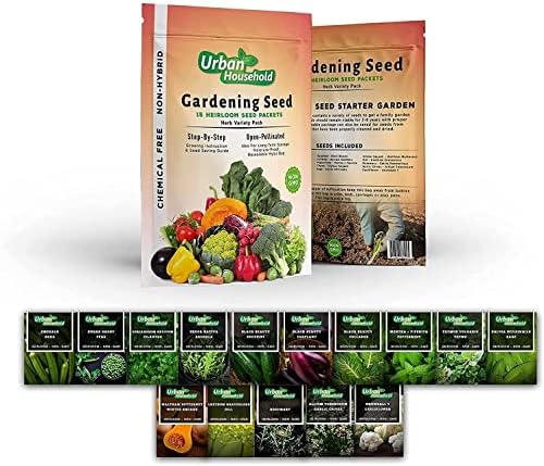 Vegetable Seeds - Set of 15 Assorted Non-GMO Vegetables & Herb ...