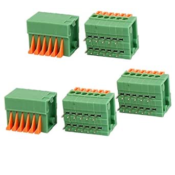 Amazon.com: uxcell 5pcs KF141R 150V 2A 2.54mm Pitch 6P Green Spring ...