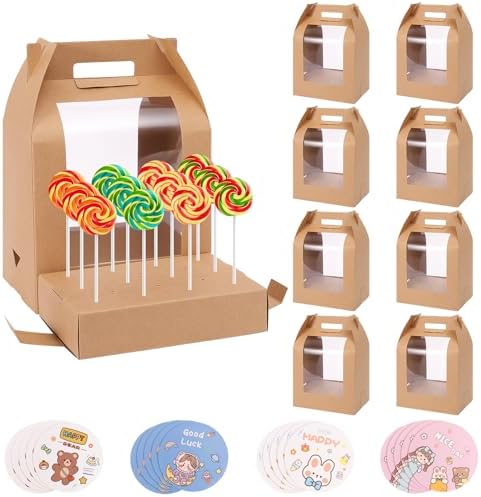 Amazon.com: 8 Pcs Cake Pop Boxes Packaging Portable Cake Pop Holder ...