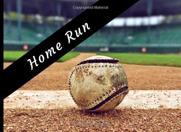 Home Run: Baseball Funeral Guest Book Condolence Remembrance Memorial ...