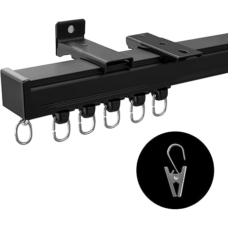 Amazon.com: Curtain Track Ceiling Mount Heavy Duty Curtain Tracks Rods ...