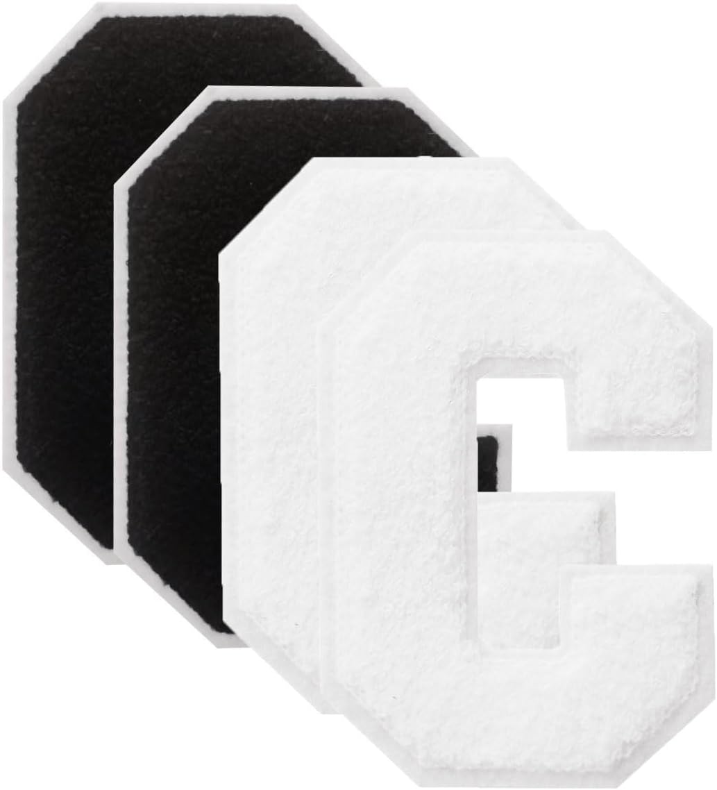 Amazon.com: 4Pcs 5 inches Chenille Letter C Patches Iron on Patches ...