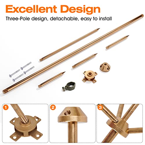 Snapklik.com : Copper Lightning Rod Kit