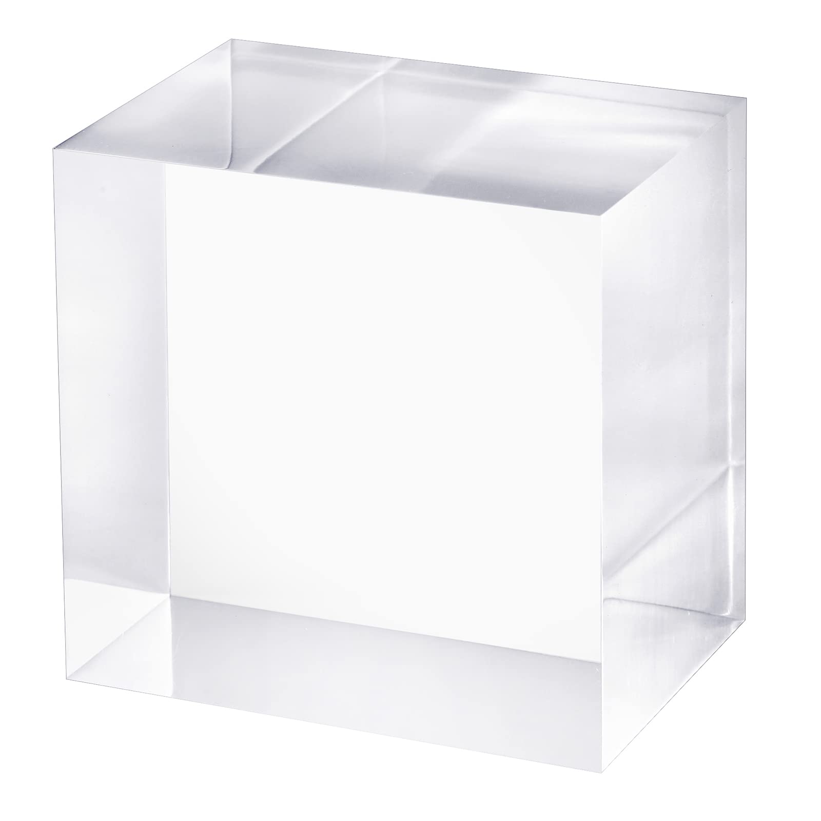 Amazon.com: CiaoHER 2in Thickness Solid Acrylic Cube Display Block Clear Polished Pedestal Stand ...