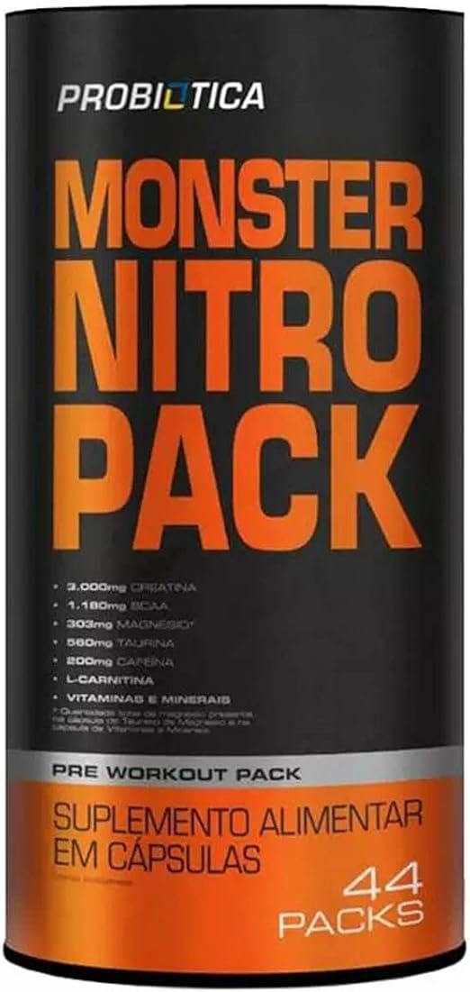Monster Nitro Pack Nova Formula 44 Packs, Probiótica | Amazon.com.br