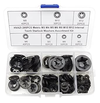 Amazon.com: HVAZI 285PCS Metric M3 M4 M5 M6 M8 M10 M12 Internal Tooth ...