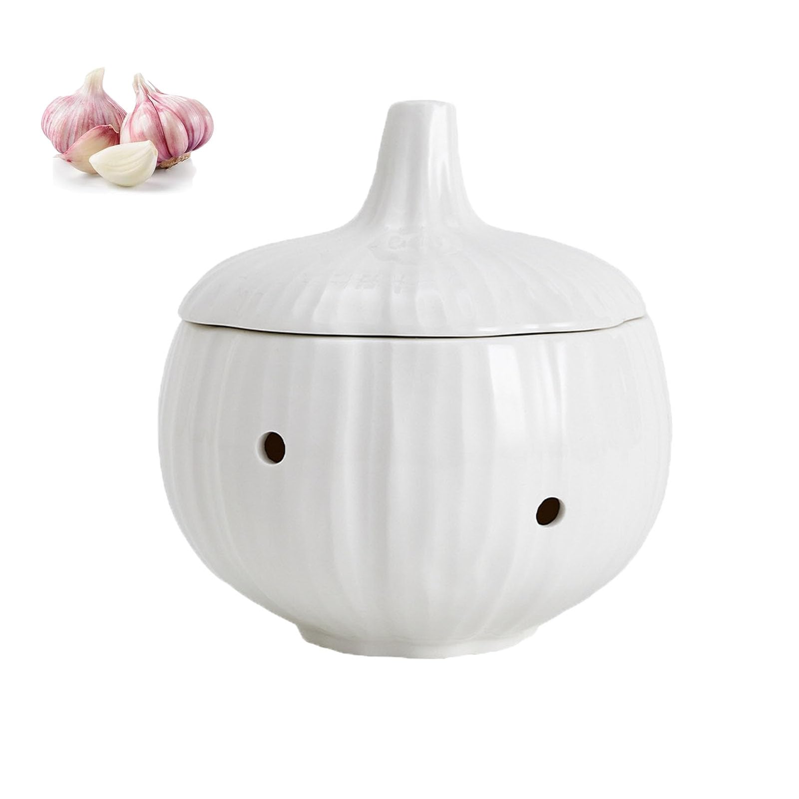 Amazon.com: ceiiseaon Garlic Keeper for Counter, Ceramic Garlic ...