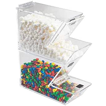 Cal-Mil 927 Stackable Topping Dispenser, 4" W x 11" D x 7" H, Clear ...