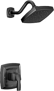 Moen Voss Matte Black M-CORE 3-Series 1-Handle Shower Trim Kit, Valve ...