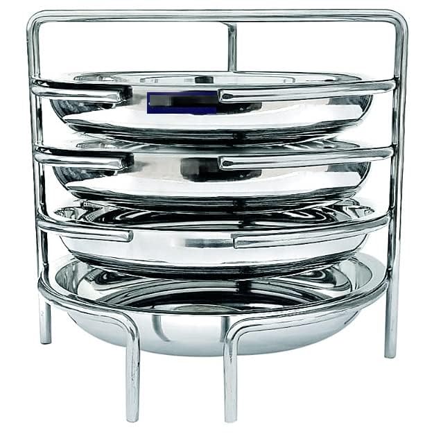 Stainless Steel THATTU IDLY/DHOKLA Stand 4 Plus IDIYAPPAM Plates 4 ...