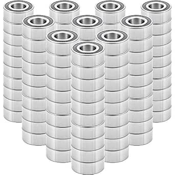 [100-Pack] 5205-2RS - Double Row Angular Contact Ball Bearing 25 mm x ...