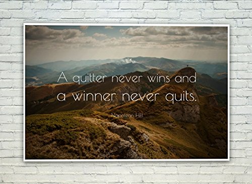 Posterskart Winners Never Quit Motivational Quote Poster for Room 300 ...