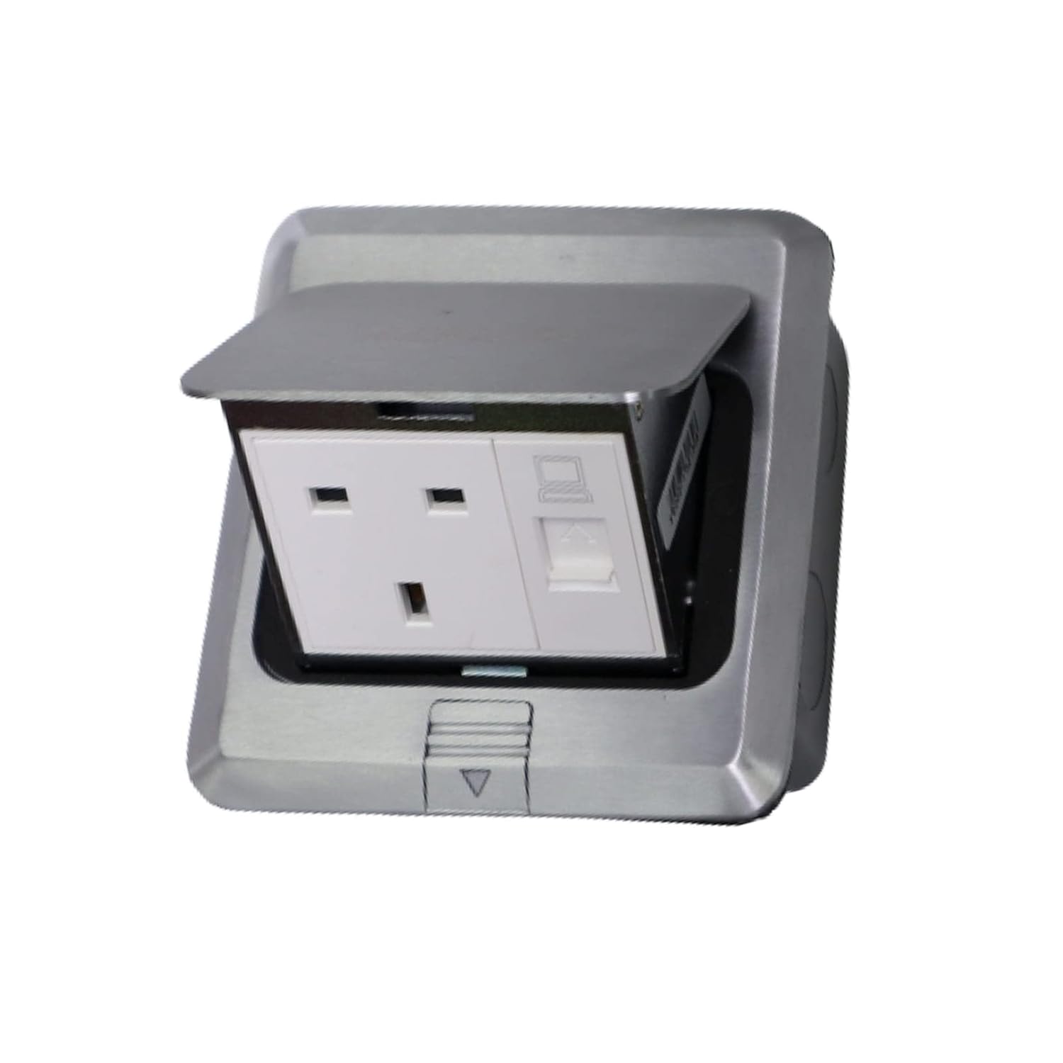 Admore Pop-Up Floor Socket Box 250V, Silver Color - 13A 1 Gang Power ...
