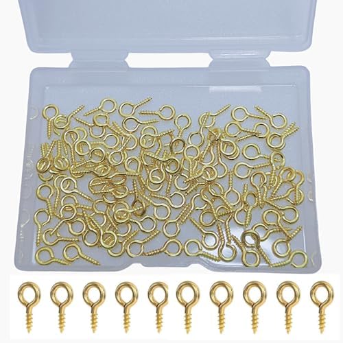 Amazon.com: jicslaew 300PCS Small Screw Eye Pins,10 x 5mm Eye pins ...
