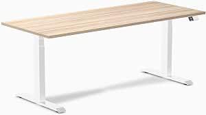 Desky Dual Laminate Sit Stand Desk - Height Adjustable Desk with ...