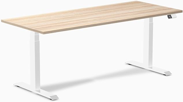 Desky Dual Laminate Sit Stand Desk - Height Adjustable Desk with ...