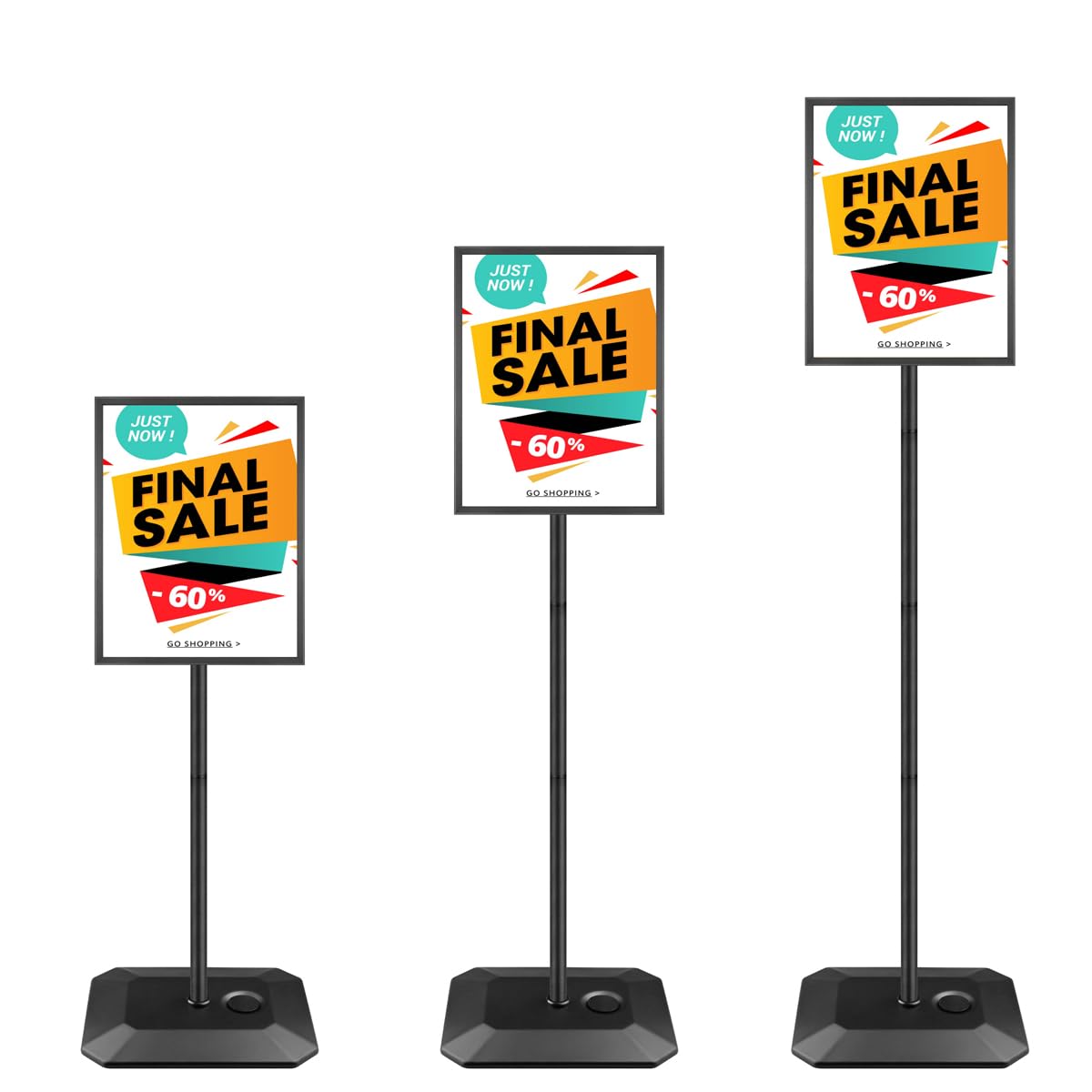 Pionites Adjustable Sign Holder, 8.5x11 inch ,Poster Stand Outdoor ...