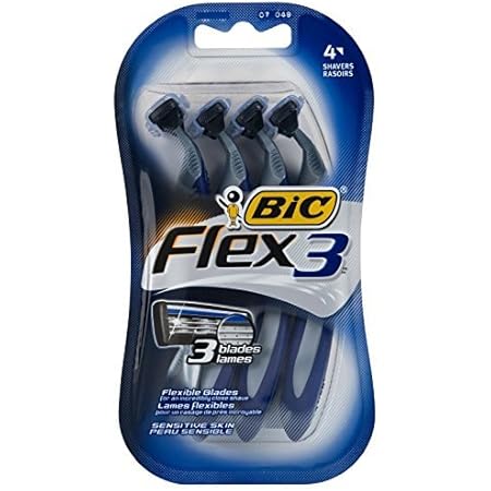 Amazon.com: BIC Flex 3 Blade Mens Disposable Razor, Pack of 9 : Beauty ...