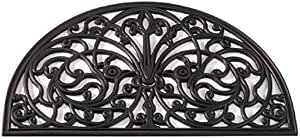 Smart Garden Half Moon Rubber Victorian Cast Iron Style Door Mat Black ...