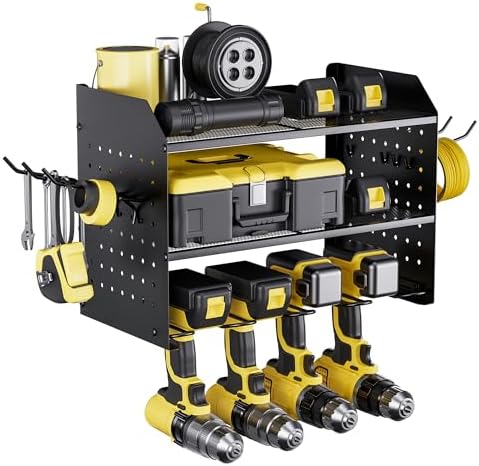 Amazon.com: Voltigrip Power Tool Organizer Wall Mount- Heavy-Duty 3 ...