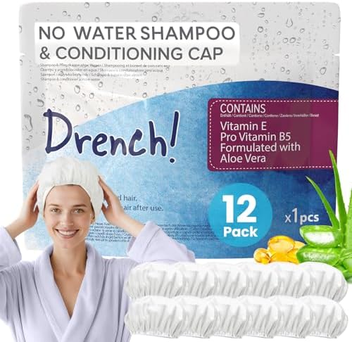 Amazon.com : Drench! No Water Hair Washing Cap - Waterless Shower Caps ...