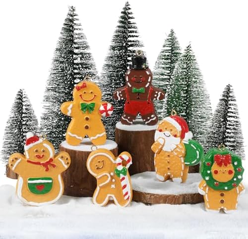 Amazon.com: ABOOFAN Christmas Tabletop Decorations Resin Gingerbread ...