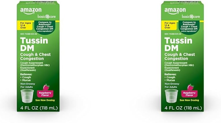 Amazon.com: Amazon Basic Care Tussin DM, Cough Plus Chest Congestion ...