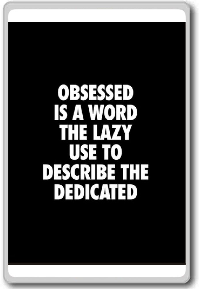 Obsessed Word The Lazy Americanflat Black Framed Shadow Box Sign Decor