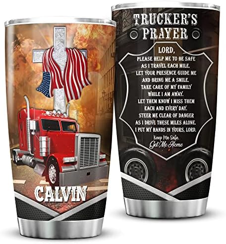 Amazon.com | ZOXIX Personalized Tumbler Trucker Gifts For Truck Driver ...