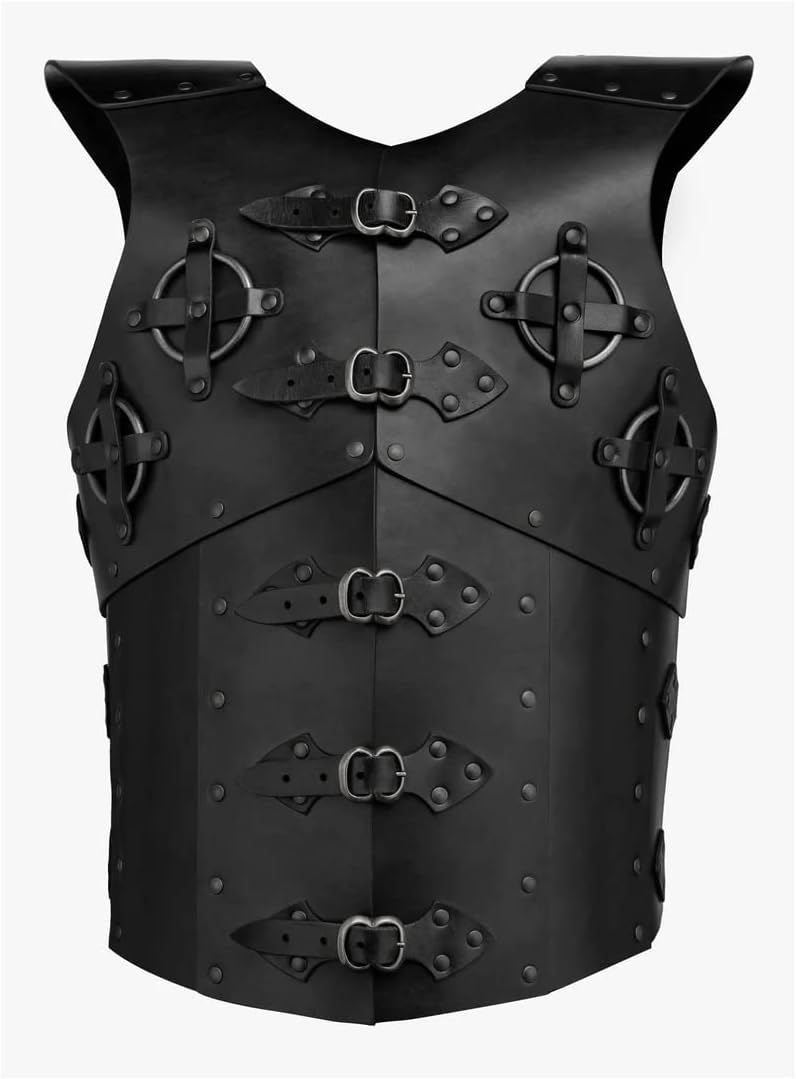 Amazon.com: NOVSKI Steampunk Chest Guard Armor Adjustable Men's Vest ...