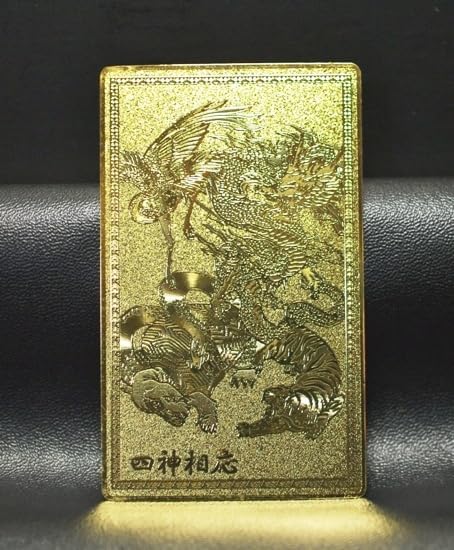 Amazon.co.jp: [shylph - シルフ] お札 四神相応 (ゴールド) 開運護符 青龍 朱雀 白虎 玄武 : ファッション