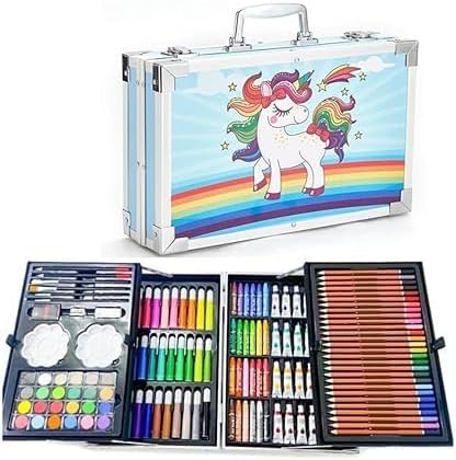 SHUDAUSHI® Unicorn Art & Craft Painting Box, Big Coloring Suitcase ...