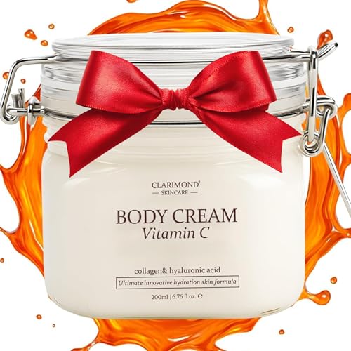 Clarimond Vitamin C Body Cream w/Hyaluronic Acid & Collagen Peptides ...