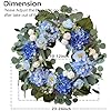 Amazon.com: WANNA-CUL 24 Inch Spring Blue Hydrangea Wreaths for Front ...