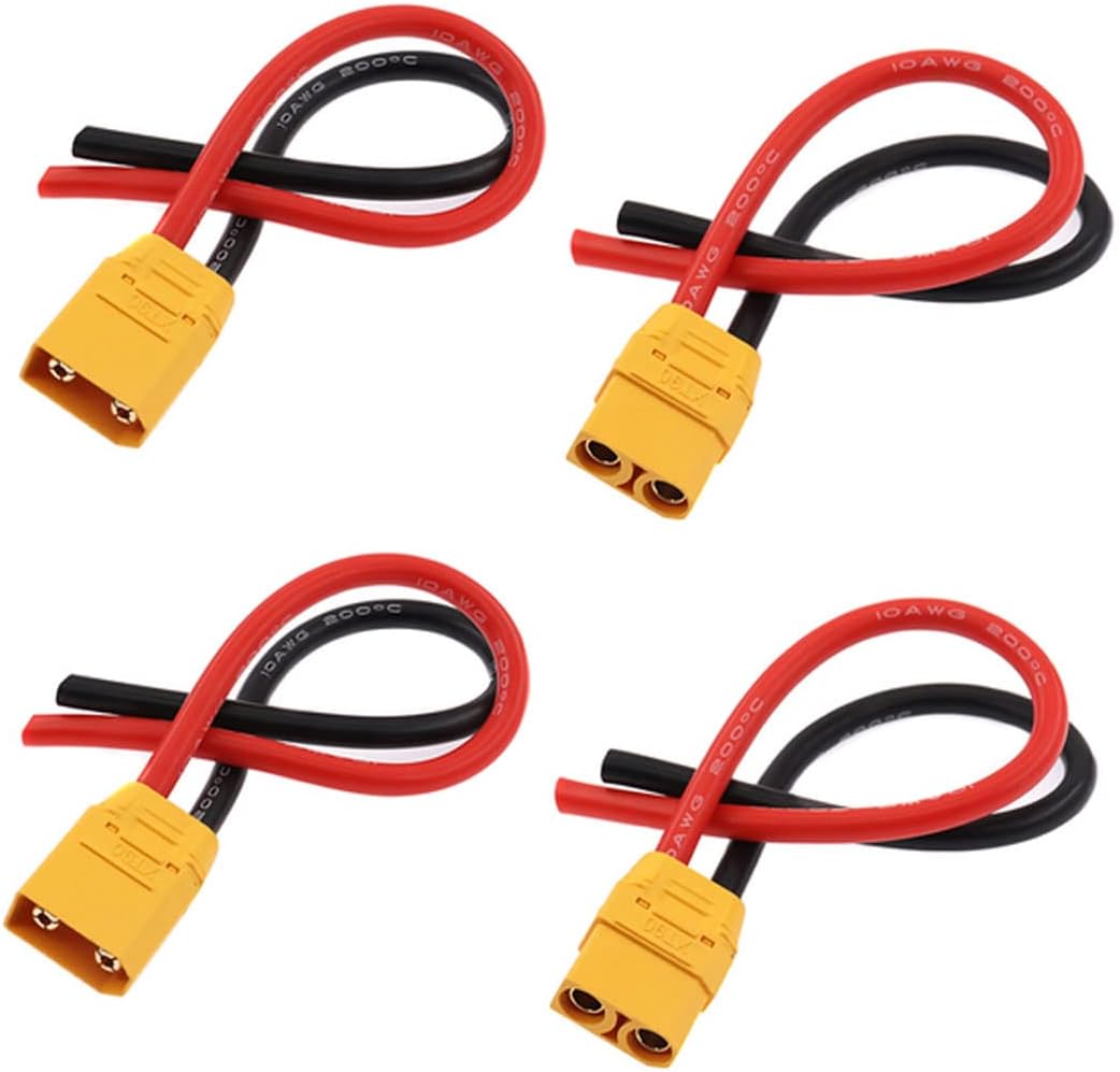 Amazon.com: 4Pcs XT90 Cable,XT90 Plug Male Female with 10AWG 200mm ...