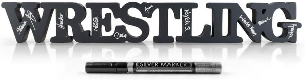 Amazon.com : Wrestling Wood Words Ready to Autograph | Wrestling Sign ...