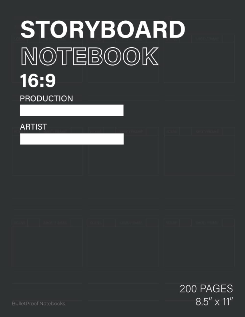 Blank Storyboard: Notebook Sketchbook Template Panel Pages for ...