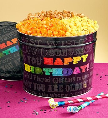 Amazon.com: Say It In Color Popcorn Tins - Congratulations 3-Flavor