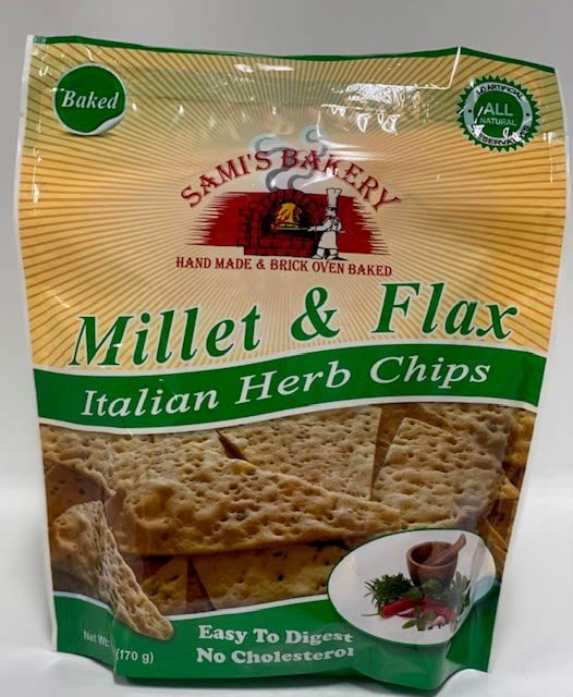 Amazon.com : Sami's Bakery Millet & Flax Chips (Italian Herb, 3 ...