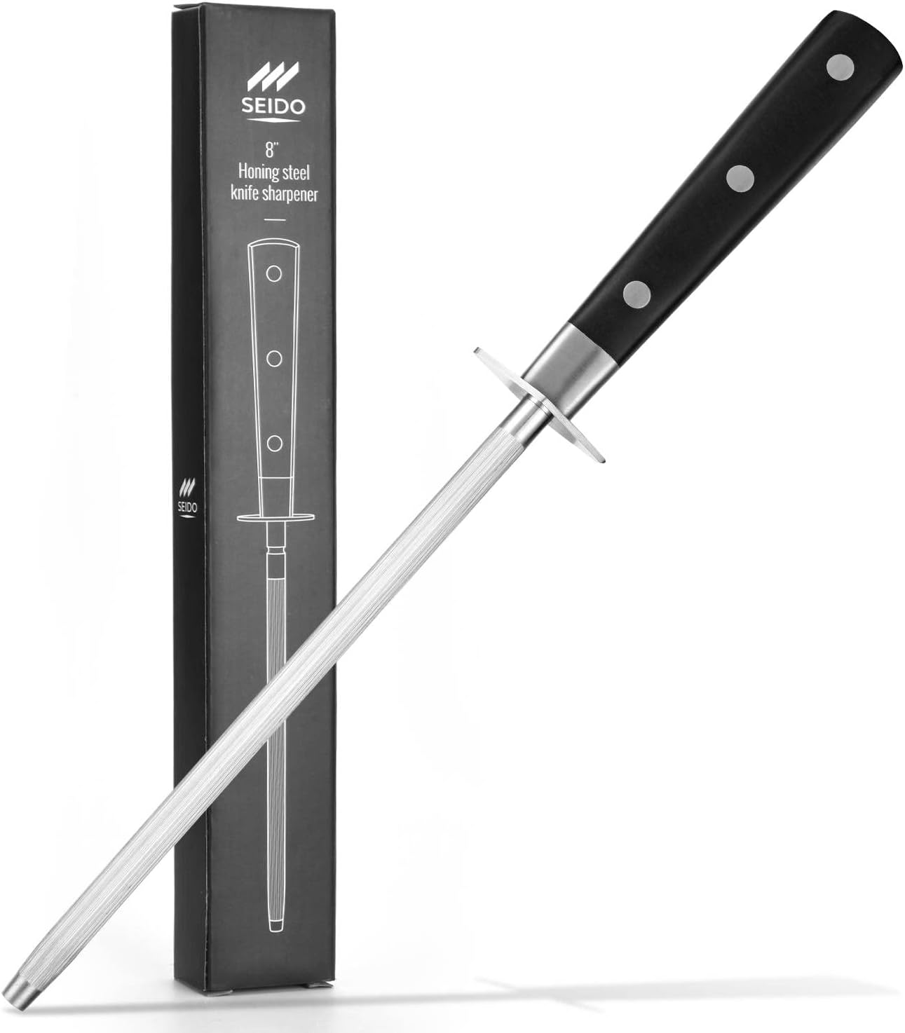 SWYSH 8" Knife Sharpeners Diamond Steel - Kitchen Knife Sharpener Rod ...