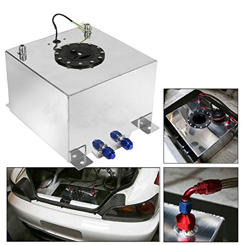 Snapklik.com : EASYBERG 5 Gallon Aluminum Fuel Cell, Silver Gas Tank