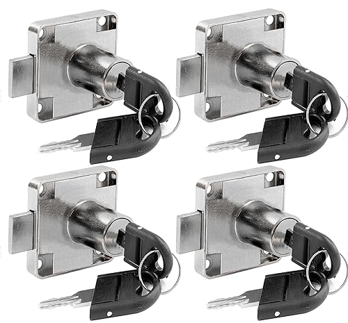 Litensh Cam Lock with Key Alike, Security Cabinet Lock Cupboard Lock ...
