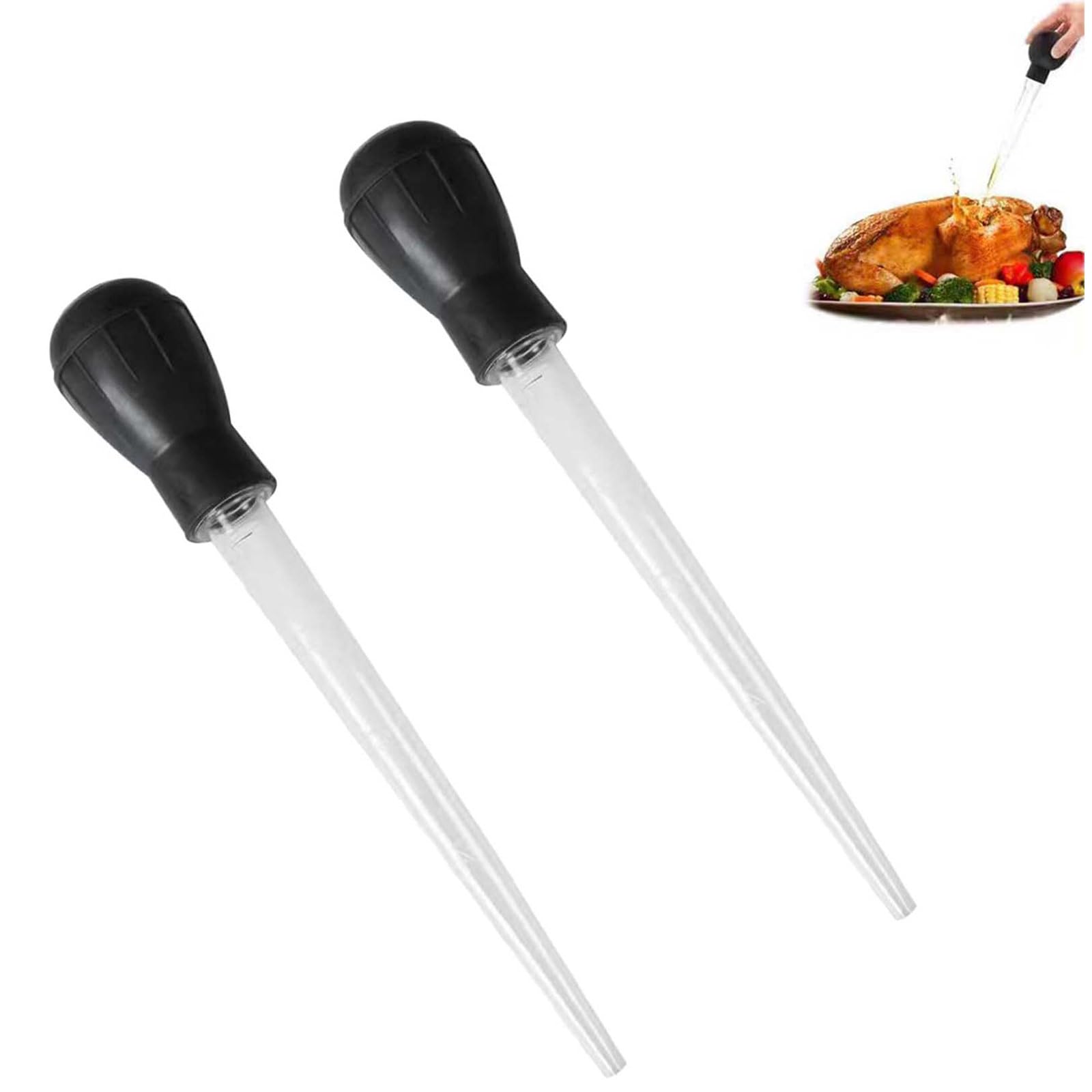 JYTDBCS 2 Pcs Turkey Baster Large,Chicken Basting Cooking Pipette ...